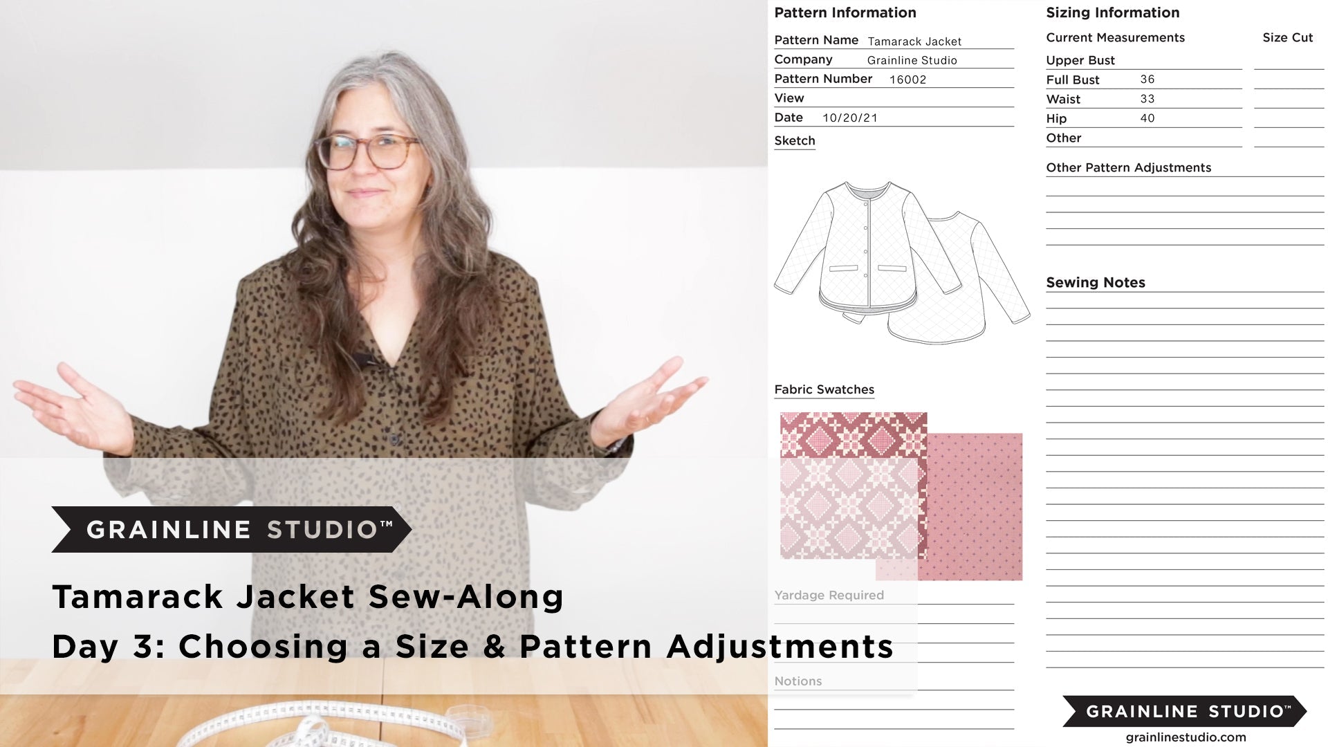 Tamarack Sew-Along Day 3: Choosing a Size & Pattern Adjustments ...